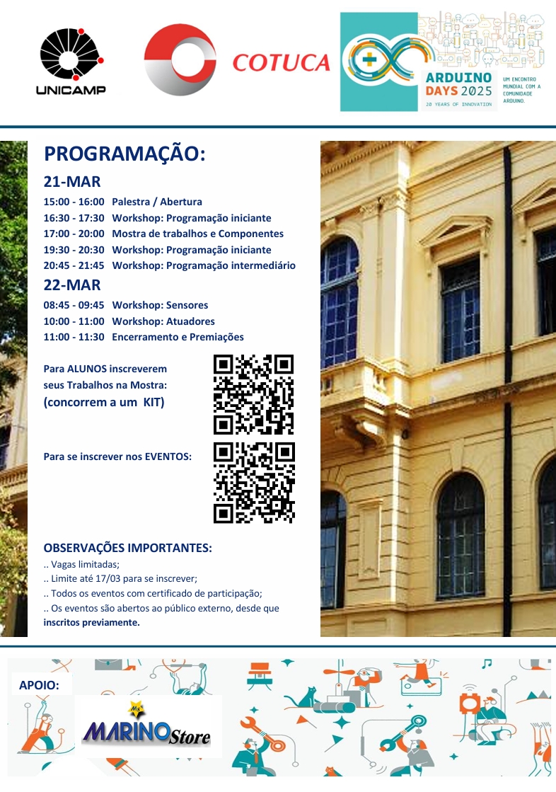 COTUCA ARDUINO DAYS 2025 - COTUCA - Colégio Técnico de Campinas